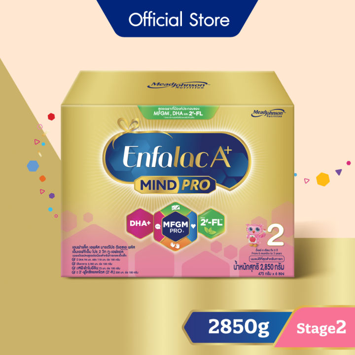 นมผง เอนฟาแล็ค เอพลัส มายด์โปร สูตร2 (2850 กรัม) Enfalac A+ MindPro ...