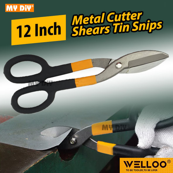 MYDIYHOMEDEPOT - WELLOO 12" Tin Snip Cutter Scissor Zinc Cutter ...