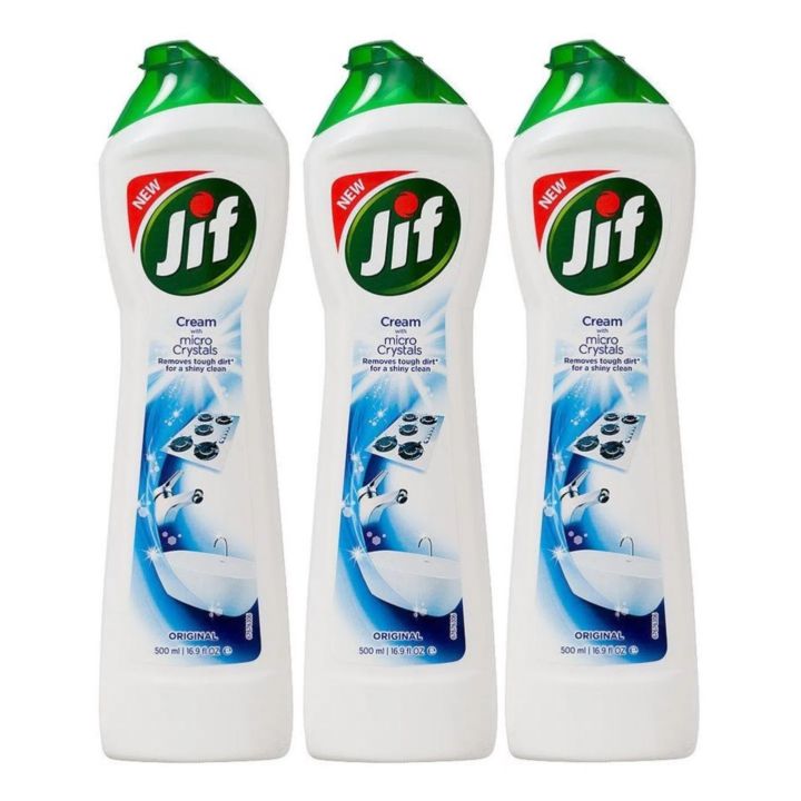 Jif Cream Surface Cleaner Original (500ml x 3) - TRIOPACK | Lazada ...