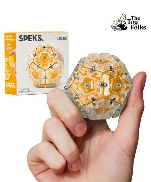 Speks Geode Magnetic Fidget Sphere Pentagons 12 Piece Set Topaz ...