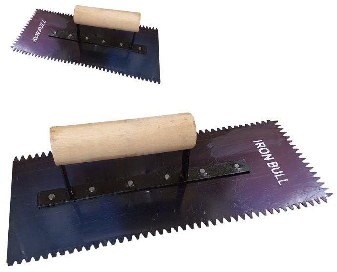 Steel Plastering Trowel Small Teeth Teeth Trowel Cement Trowel 4"x10 ...