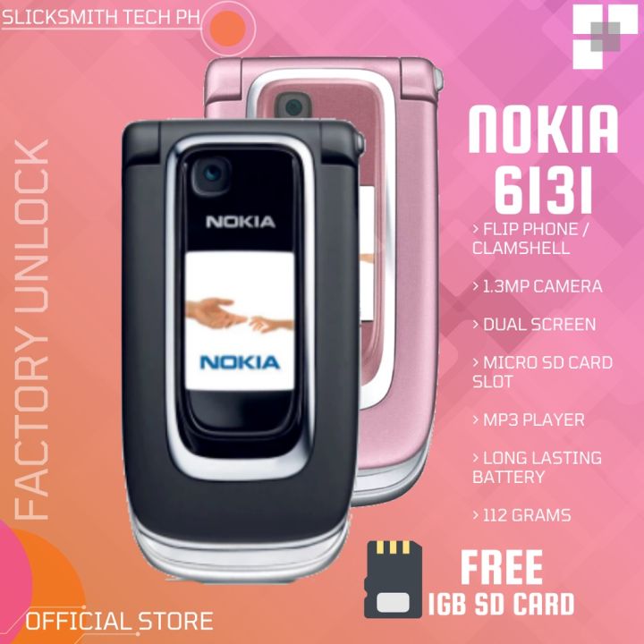 Original Unlocked For Nokia 6131 Mobile Phone 2G GSM Flip Phone English ...