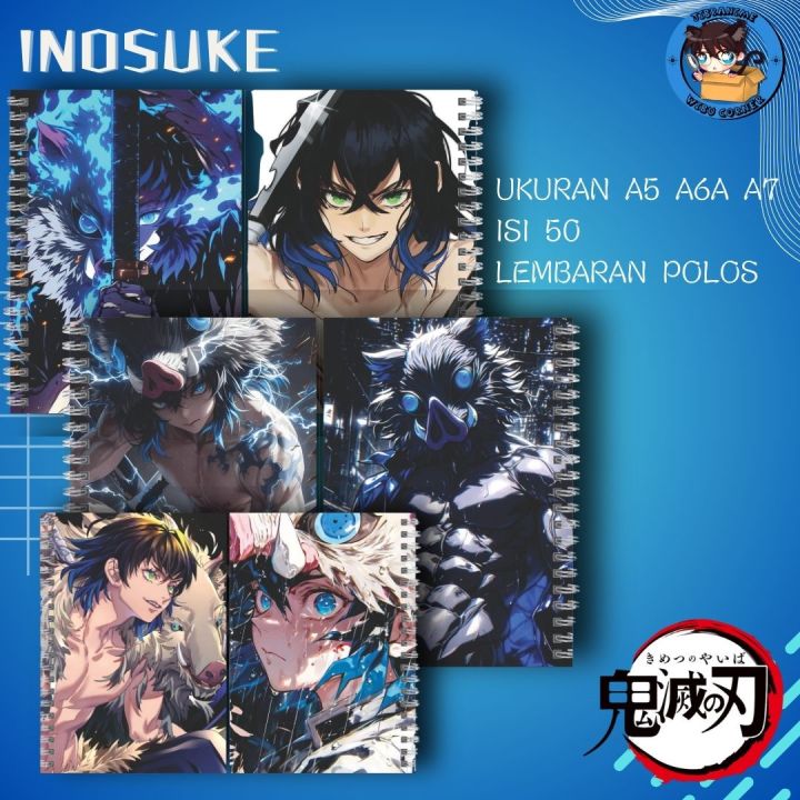 NOTE BOOK INOSUKE KIMETSU NO YAIBA / BUKU CACATAN ANIME KIMETSU NO ...