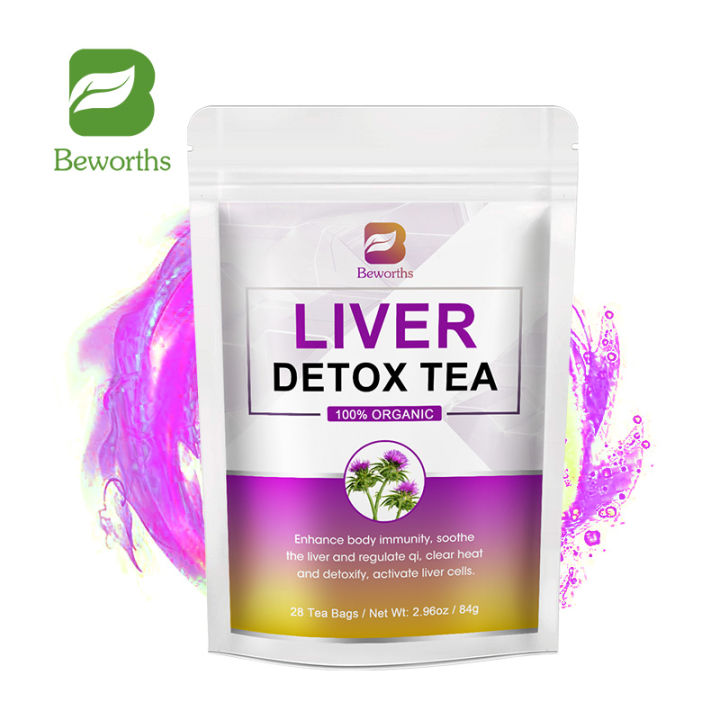 Beworths Natural Herbal Milk Thistle Liver Care Detox Tea Clearing Away