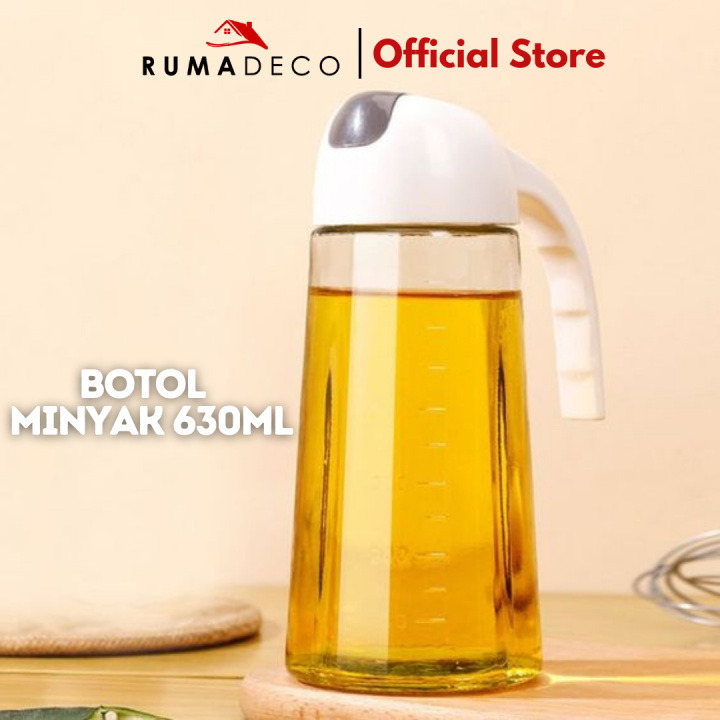 RUMADECO BOTOL KACA / BOTOL MINYAK KACA KAPASITAS 630ml / BOTOL CUKA ...