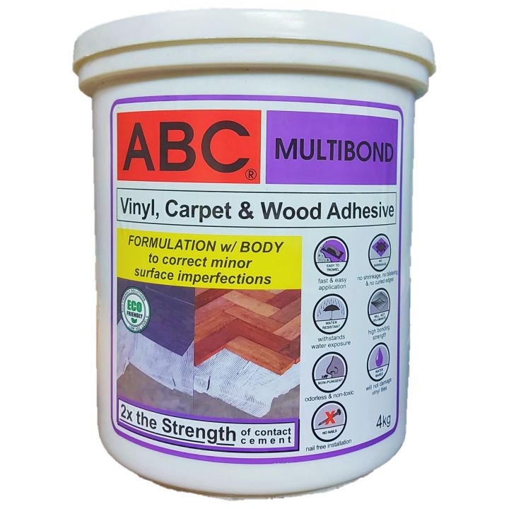 ABC Multibond Vinyl Carpet and Wood Adhesive - 4kg | Lazada PH