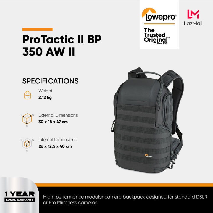 Lowepro Protactic BP 350 AW ll Weather Camera Backpack Camera Bag ...