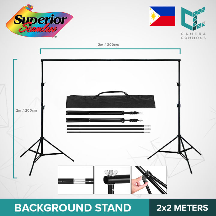 Background Stand 2 x 2m / 6.5 x 6.5ft with Carrying Bag Photography ...