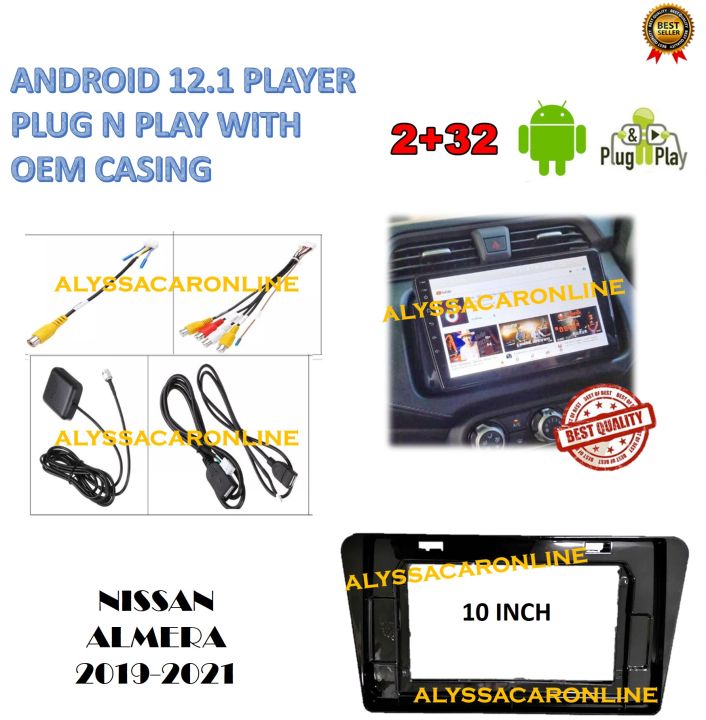 Nissan Almera NEW 2019 - 2021 android player 10 inch plug n play with ...