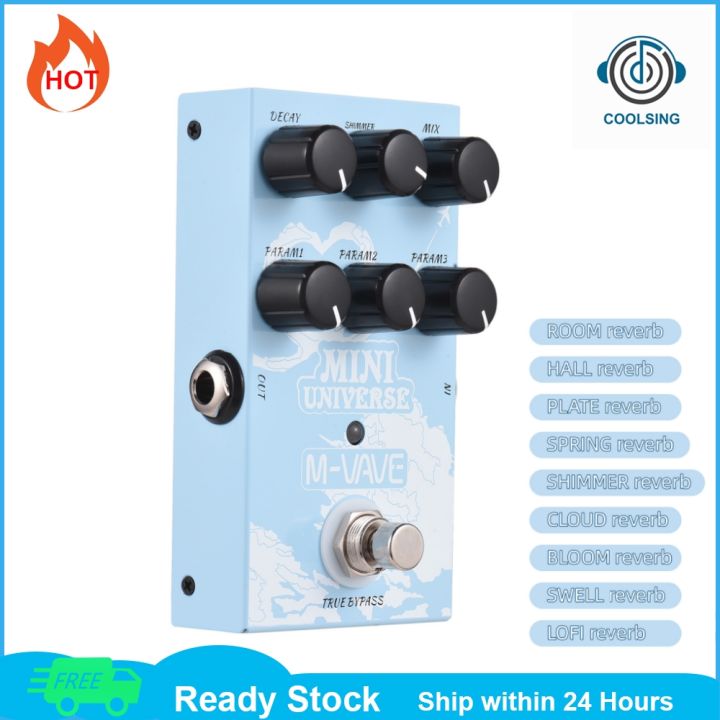 M-VAVE Mini-Universe Guitar Effect Pedal Digital Multi-Reverb Pedal 9 ...