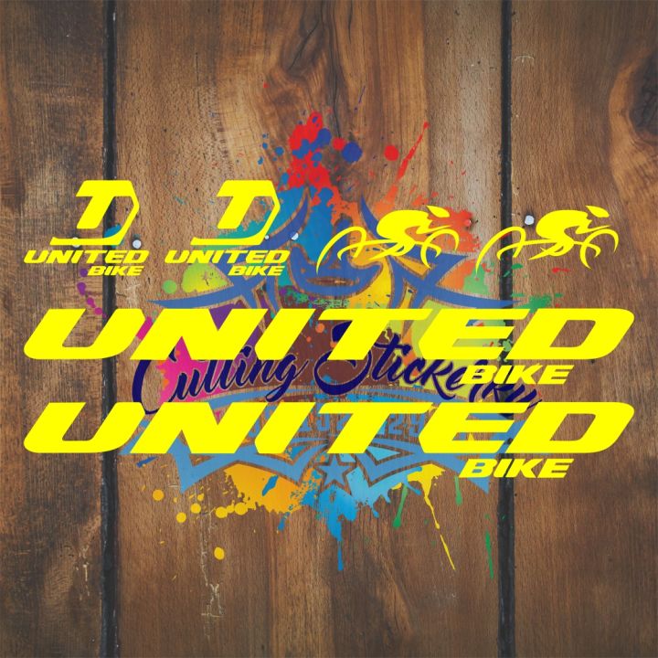 Cutting Stiker United Variasi Sepeda Sticker Frame Aksesoris Body Mtb ...