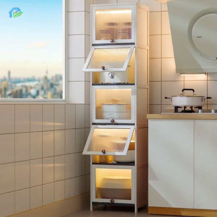 Locker Against Wall kitchen narrow slot shelf crevice storage cabinet ...
