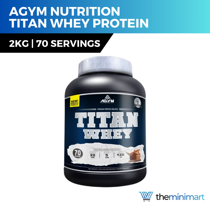 AGYM Nutrition Titan Whey Protein 2kg - Vanilla / Durian / Mango ...