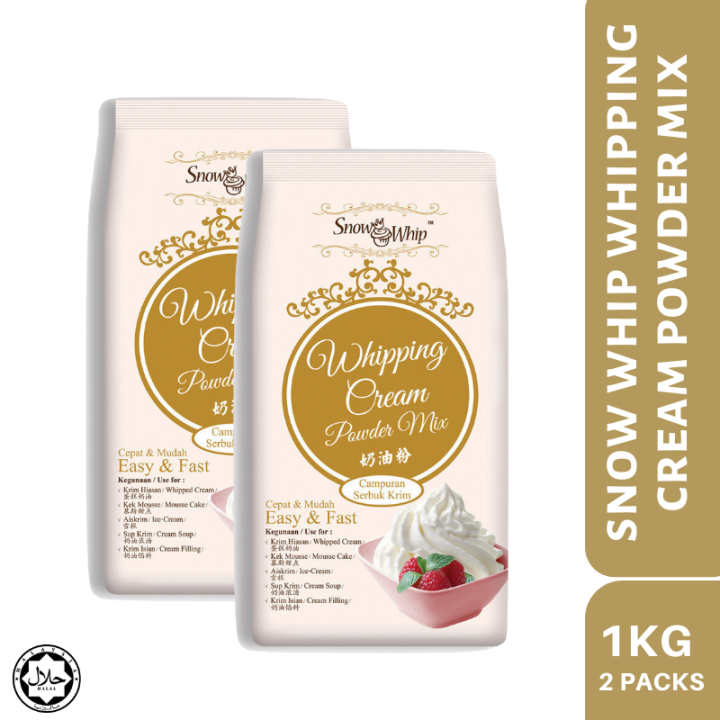 SNOW WHIP Whipping Cream Powder Mix 500g x 2 Bag [TWIN PACK] [FREE GIFT ...