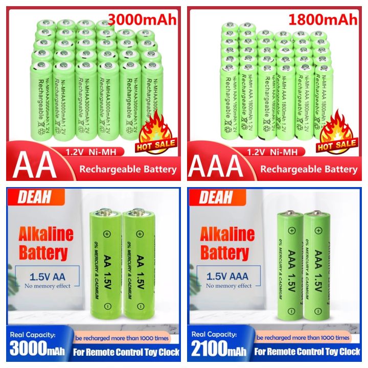 Originale originale 1.2V/1.5V ricaricabile Ni-MH/batteria alcalina AA ...