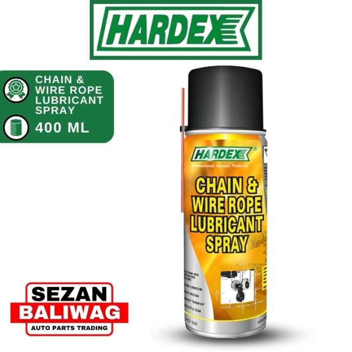 HARDEX CHAIN AND WIRE ROPE LUBRICANT SPRAY 400 ML HD500 | Lazada PH