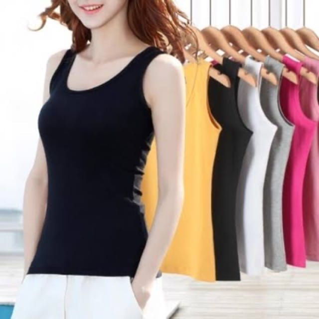 Tangtop Tali Besar Singlet Tali Besar | Lazada Indonesia