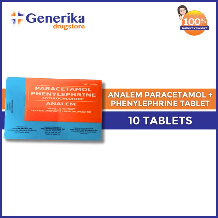 ANALEM PARACETAMOL + PHENYLEPHRINE TABLET | Lazada PH