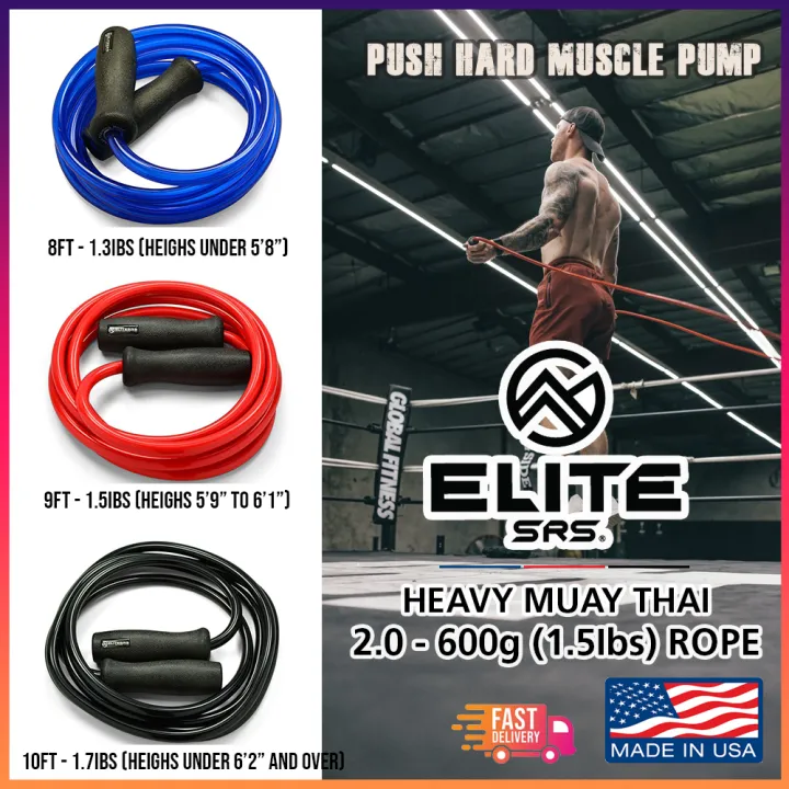 EliteSRS - Elite SRS Heavy Muay Thai Rope 2.0 - Weighted Jump Rope ...