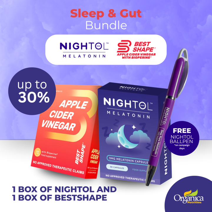 [SLEEP AND GUT BUNDLE] Nightol Melatonin 1 Box and BestShape Apple ...