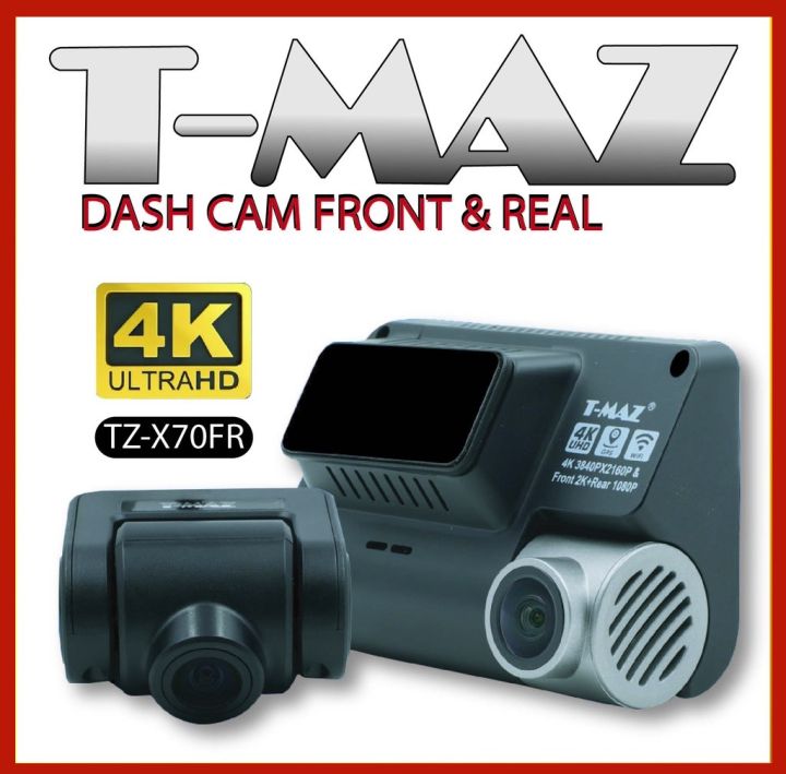 T-MAZ TZ-X70FR 4K DASH CAM REAR CAM DUAL VISION | Lazada