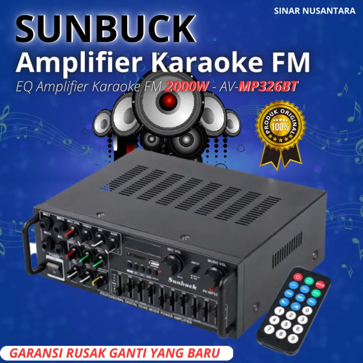 SN SUNBUCK Amplifier AV-326BT Bluetooth EQ 2000W Audio Home Theater FM ...