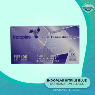 INDOPLAS BLUE Nitrile Examination Gloves (Xs, Small & Large) | Lazada PH