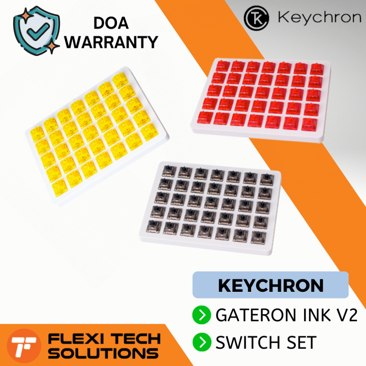 Flexi Tech KEYCHRON Gateron Ink V2 Switch Set Red / Yellow / Black Mechanical Switches | Lazada