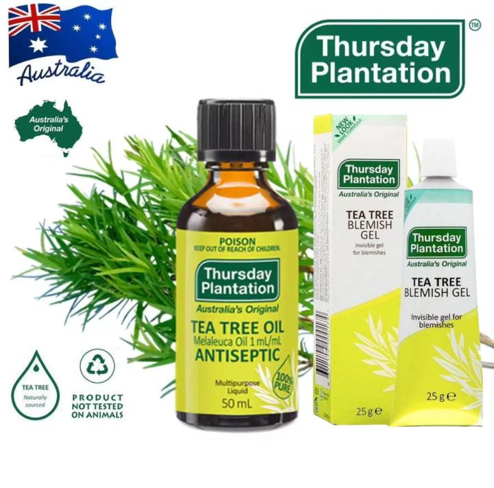 💖Thursday Plantation Tea tree / oil 50 ml /acne gel 25g / - 💯%นำเข้าจาก ...