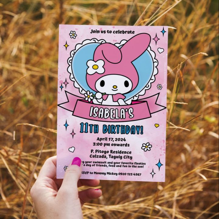 3R/4R-sized My Melody Theme Birthday Invitation | Lazada PH