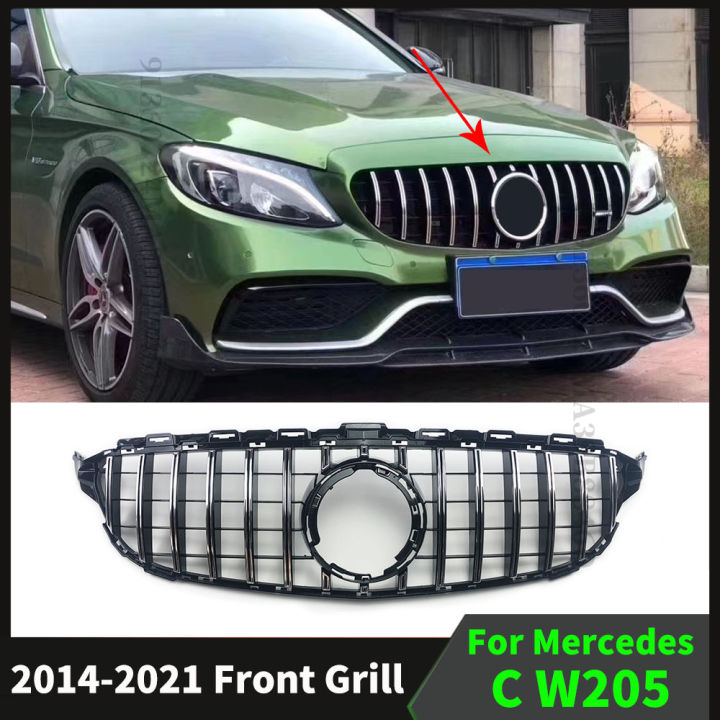 Sport GT Style Hood Mesh Front Inlet Grille Bumper Grill For Mercedes ...