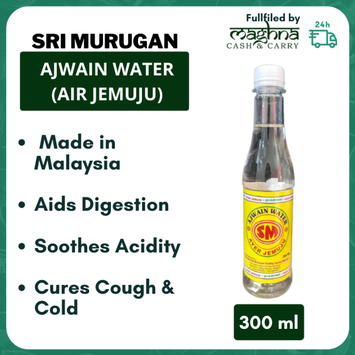 Sri Murugan Thymol/ Ajwain Water (Air Jemuju) - 1 Bottle (300 ml) | Lazada