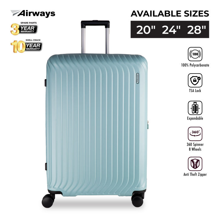 (10 Years Warranty) Airways Envoy - 360° 8-Wheel Spinner | TSA Lock I ...