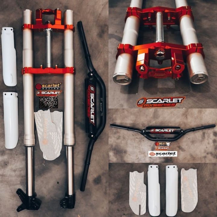 Up Side Down USD Scarlet RACING CRF USD DOUBLE ADJUSTER Sudah lengkap dengan stang+komstir+seal ...