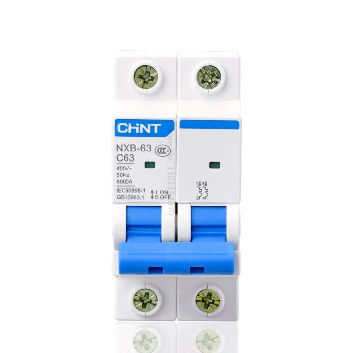 CHNT CHINT NXB-63 2P AC MCB C Curve 400V 10A 16A 20A 25A 32A 40A 63A Mini Circuit Breaker DZ47 ...