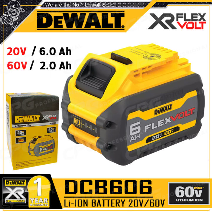DEWALT แบตเตอรี่ LI-ION BATTERY 60V Max (6.0Ah) รุ่น DCB606 ++ใช้ร่วม ...