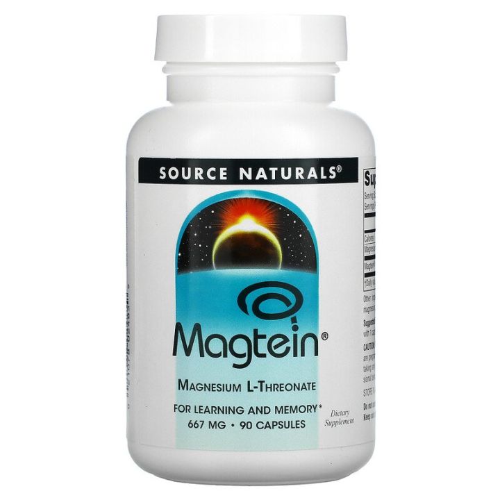 Brain Magnesium,, Magtein, Magnesium L-Threonate, 90 Capsules | Lazada PH