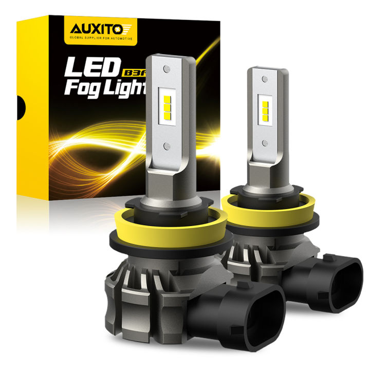 AUXITO 2Pcs H11 H8 LED Fog Light H16 5202 880 LED Fog Light Bulbs 300% Brightness CSP LED Chips ...