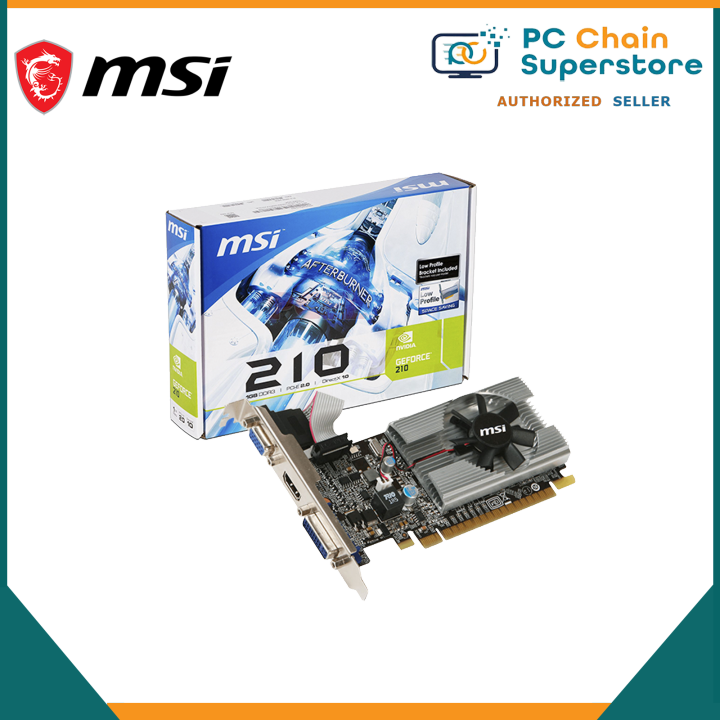 MSI Nvidia Geforce 210 1GB DDR3 Low Profile Graphics Card - HDMI/D-SUB ...