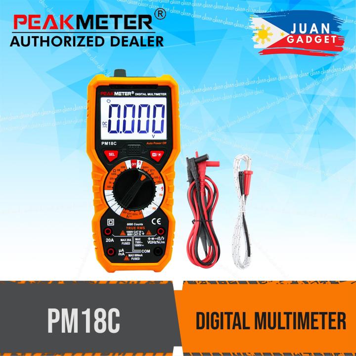 PeakMeter PM18C Digital Multimeter Measuring Voltage Current Resistance ...