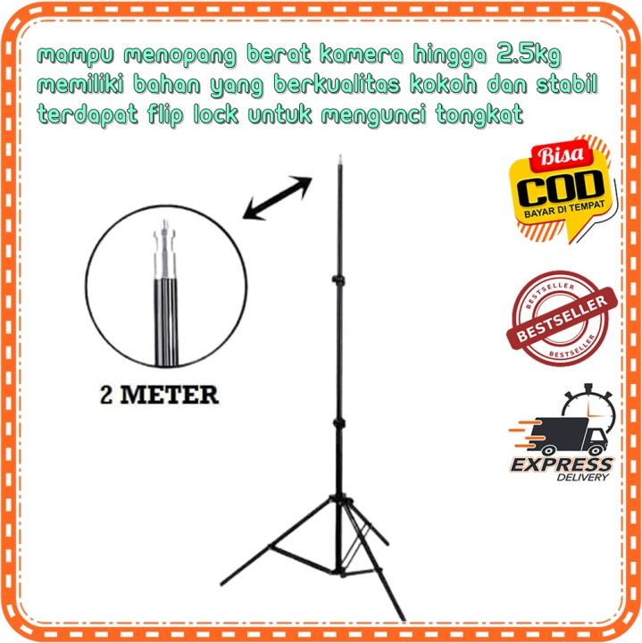 Tripod 2 For Meter ~o~ Camera / meter Tongkat Hp Berdiri Sandaran HP ...