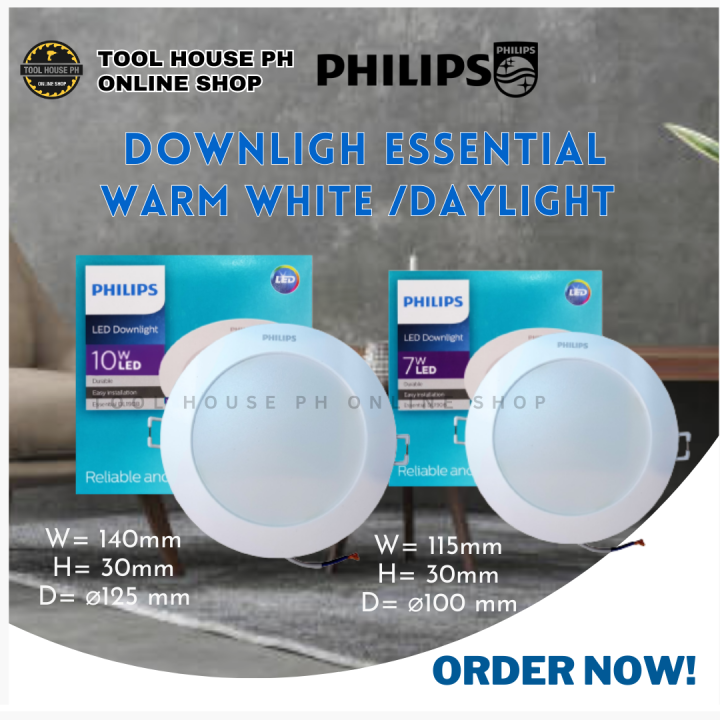PHILIPS LED Downlight Essential DAYLIGHT & WARMWHITE DL190B 7 watts 10 ...