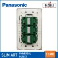 Panasonic Slim Art Universal Outlet - 3 Gang (Snow White / Metallic ...