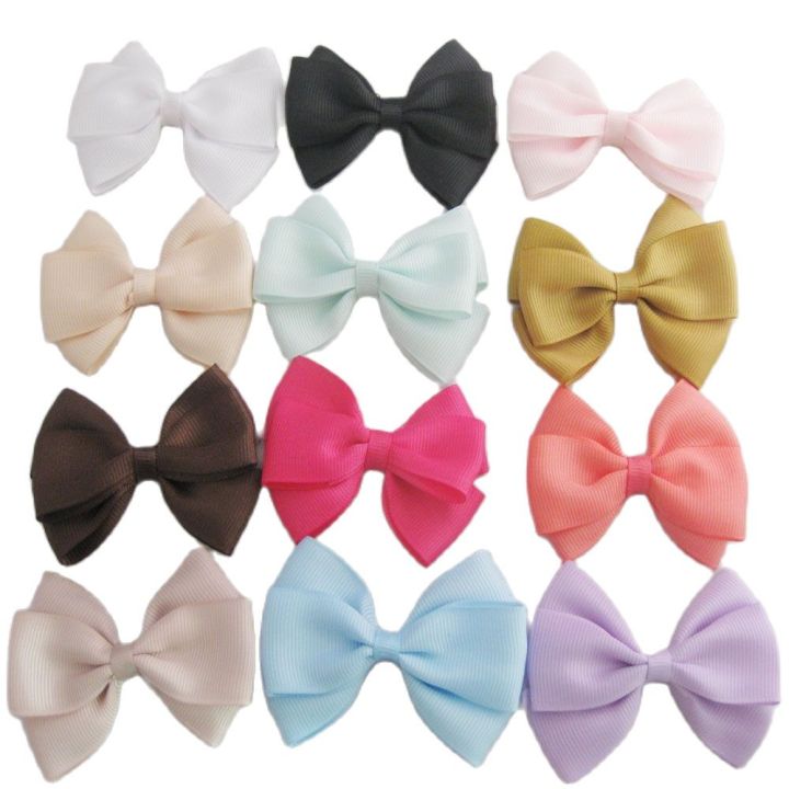 10Pcs Grosgrain Ribbon Bows 7CM DIY Headwear Bowtie DIY Decorative ...
