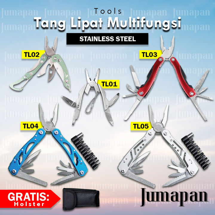 Tang Pisau Lipat Kombinasi Multifungsi EDC Tool Kit Swiss Army Knife ...