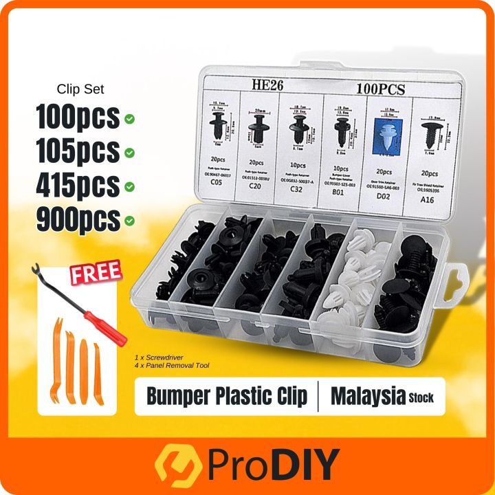 100 / 105 / 415 / 900 pcs Car Clip Car Fastener Car Bumper Clips Door ...