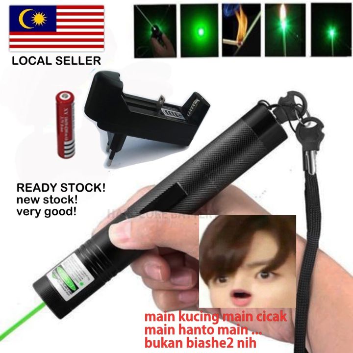 Laser Pointer 303 Sight Powerful Adjustable Focus Lazer burn beam green ...