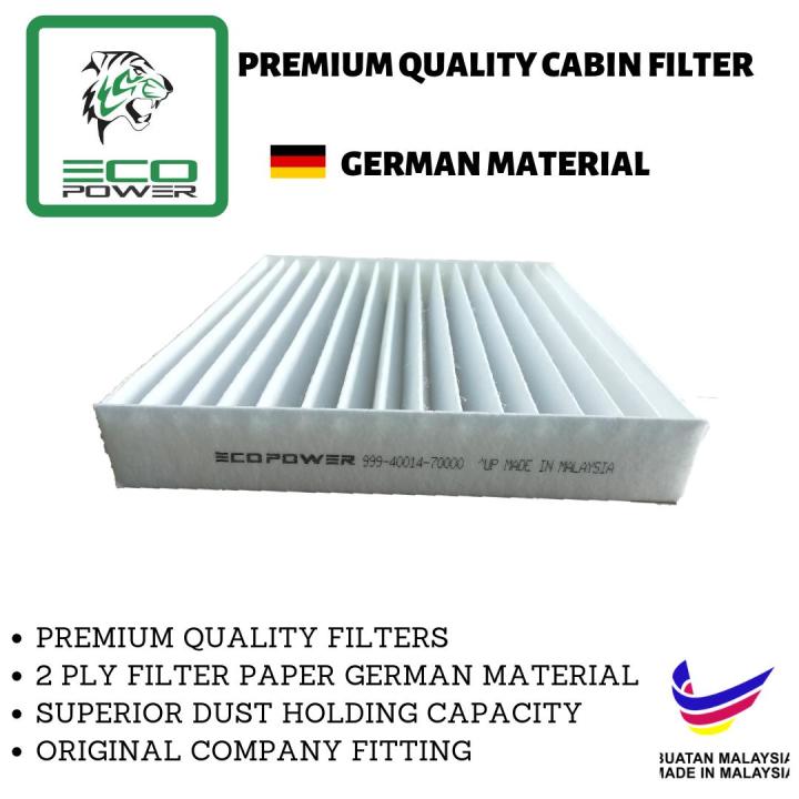 ECO POWER CABIN FILTER FOR PERODUA BEZZA, ALZA, MYVI , AXIA | Lazada