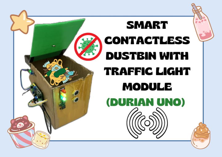 Arduino Stem Rbt Project Arduino Smart Contactless Dustbin With Led Traffic Light Module And