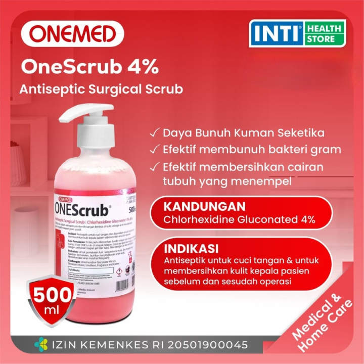 OneMed | OneScrub 4% / Hand Scrubs + Dispenser 500ml | Lazada Indonesia